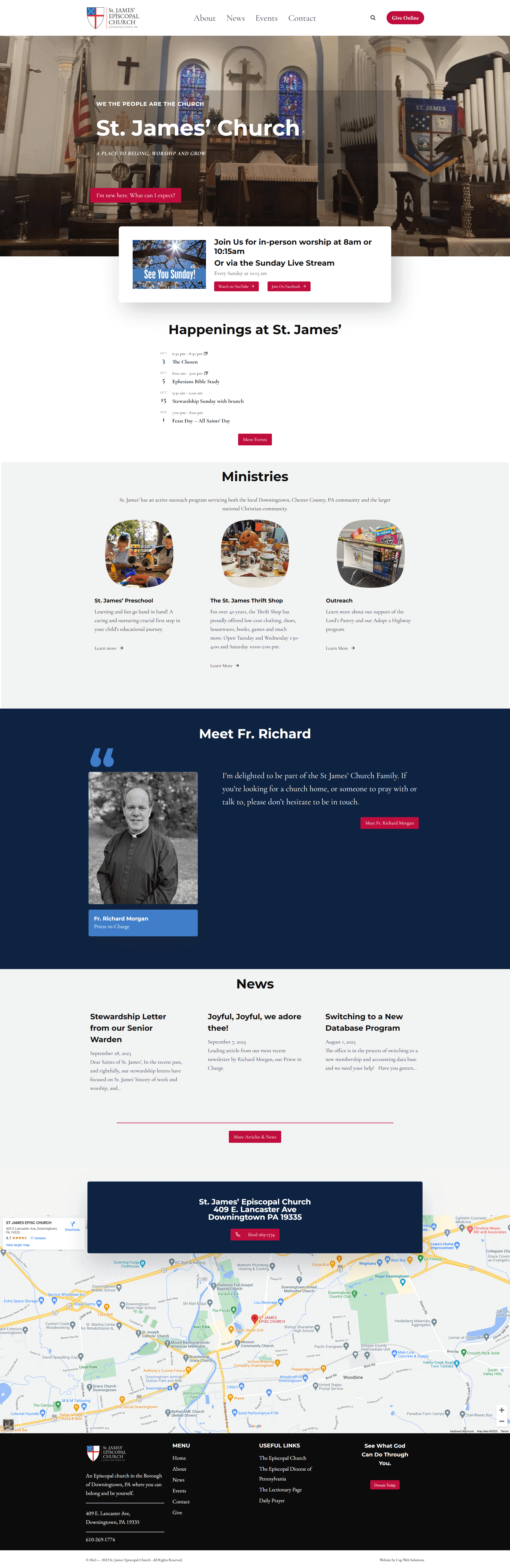 St. James Lauches Updated Website